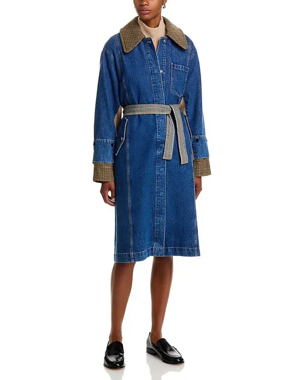 3.1 Phillip Lim Denim Combo Trench Coat