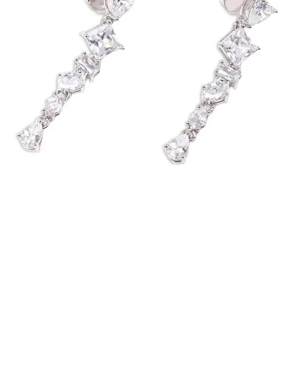 Maje Precieux Cascade Rhinestone Linear Drop Earrings