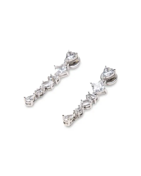 Maje Precieux Cascade Rhinestone Linear Drop Earrings