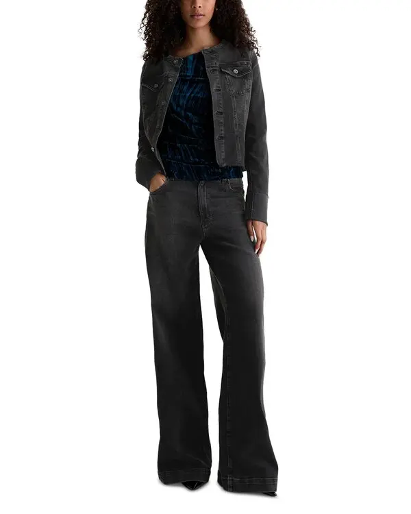 Ag Robyn Collarless Denim Jacket - Nebula