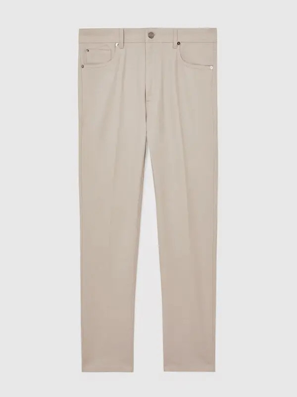 REISS Canterbury Slim-fit Trousers - Stone
