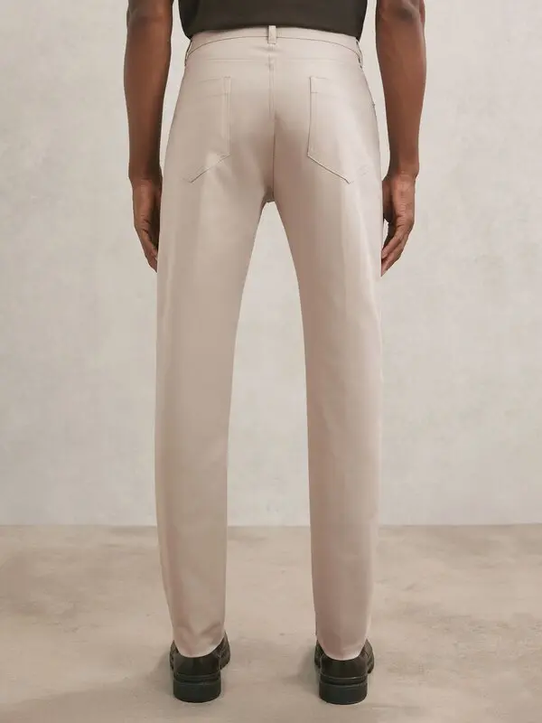 REISS Canterbury Slim-fit Trousers - Stone