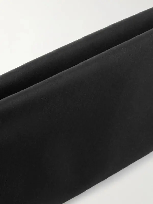 Saint Laurent Evening Satin Clutch With Cassandre Charm