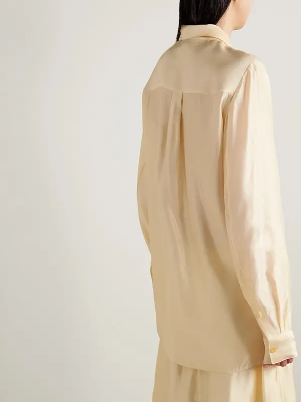 Khaite Auryn Satin-twill Shirt
