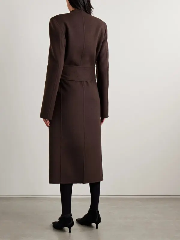 Khaite Jelson Belted Wool-felt Coat