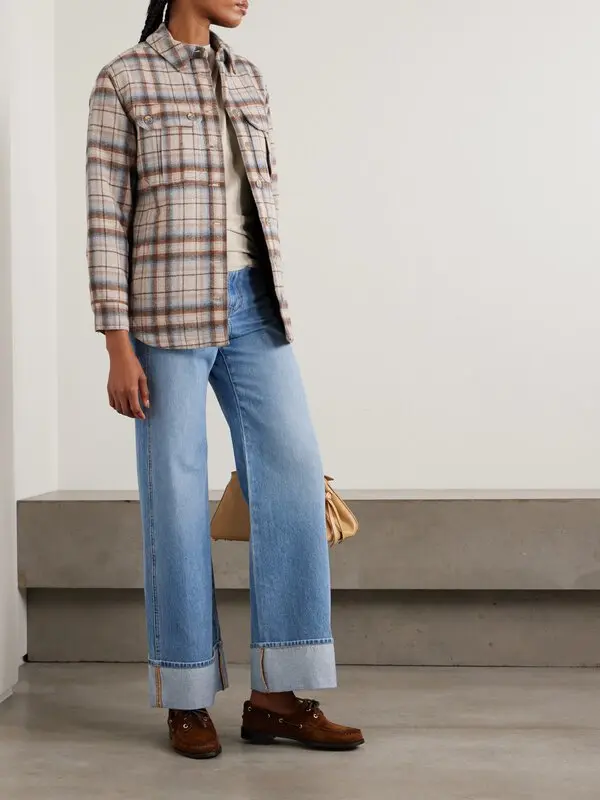 Veronica Beard Mikaela Belted Flannel Jacket