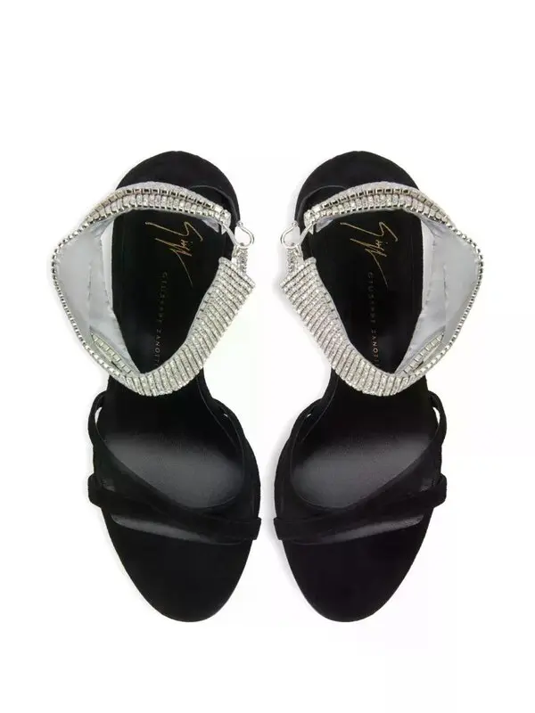 GIUSEPPE ZANOTTI 105mm Janell Crystal Sandals