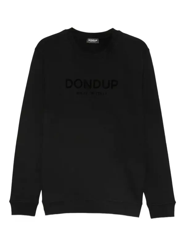DONDUP Flocked-logo Sweatshirt - Black