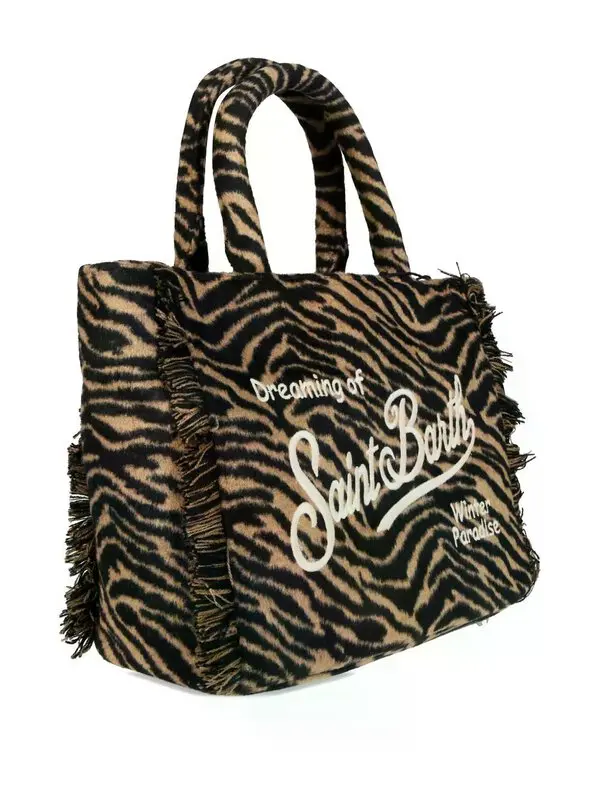 MC2 SAINT BARTH Colette Zebra-print Tote Bag - Neutrals
