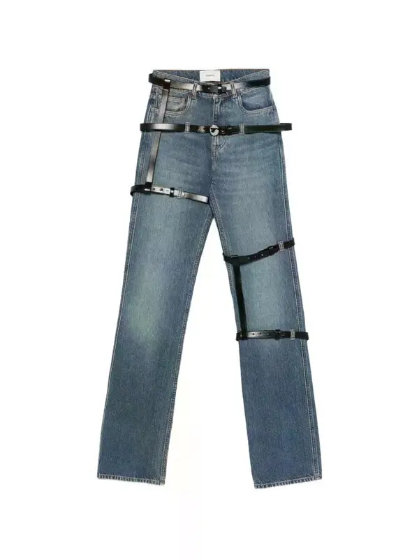 Coperni Multi-belt Five-pocket Jeans - Blue