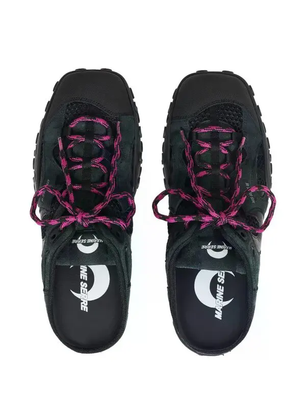 MARINE SERRE Laces Detail Mules