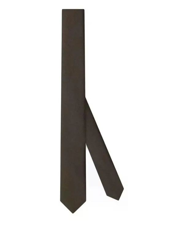 Gucci Crepe-effect Neck Tie - Brown