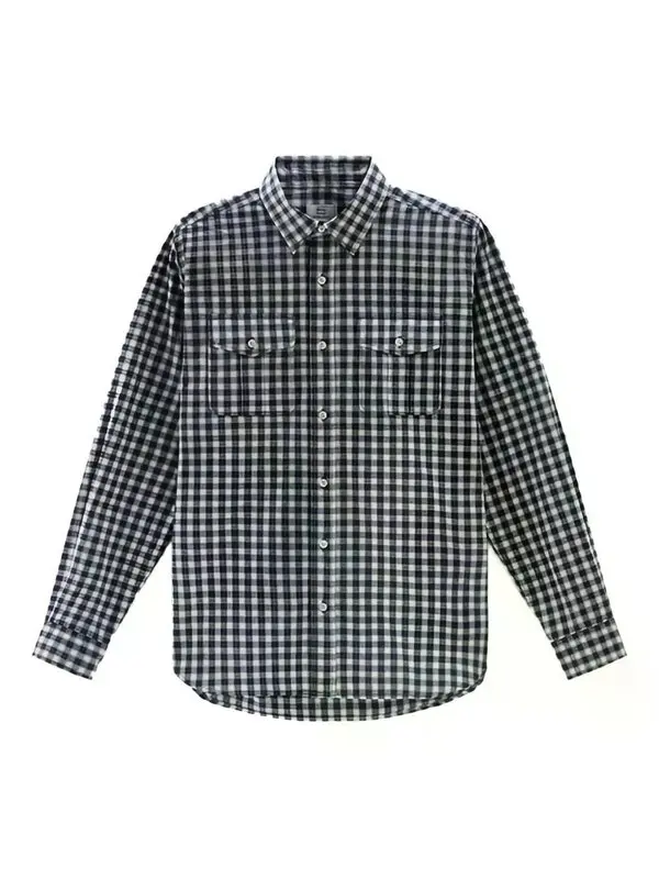 Woolrich Micro-checked Cotton Shirt - Blue