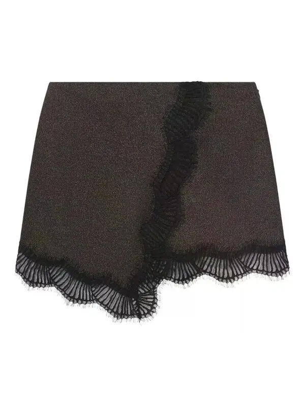 A.L.C. Sophia Lace-trim Mini Skirt - Brown