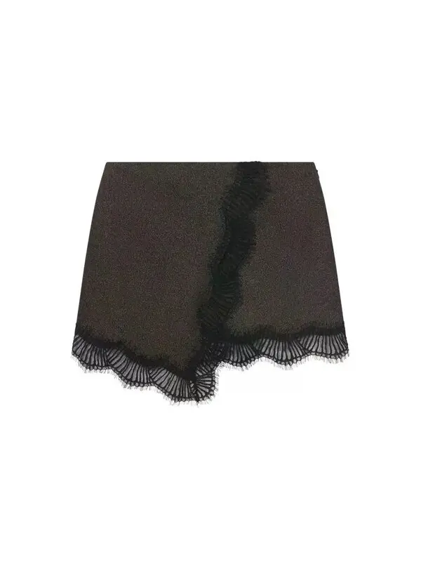 A.L.C. Sophia Lace-trim Mini Skirt - Brown