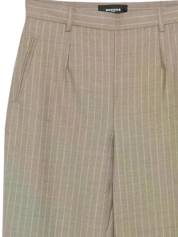 Rochas Pinstriped Pleated Trousers