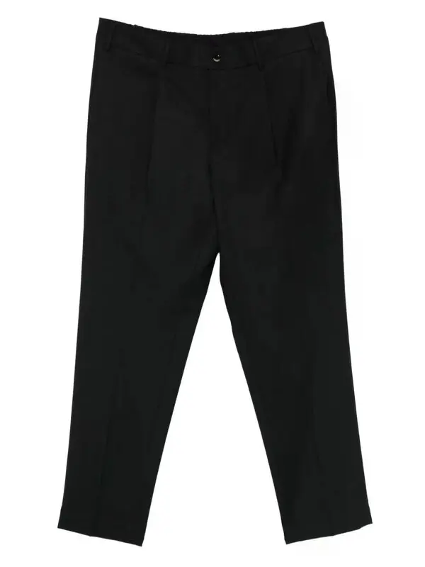 DELL'OGLIO Pleated Tailored Trousers - Black