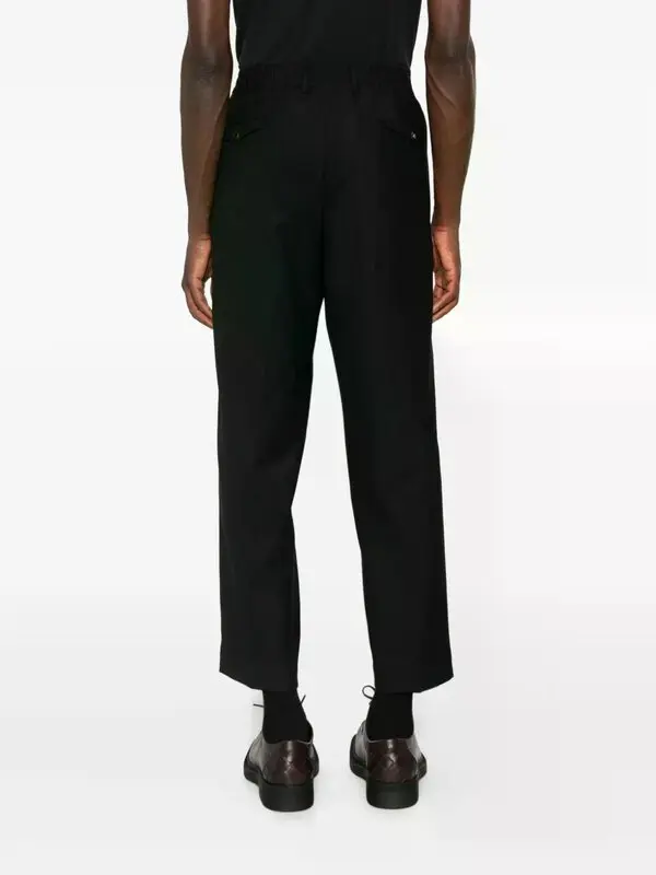 DELL'OGLIO Pleated Tailored Trousers - Black