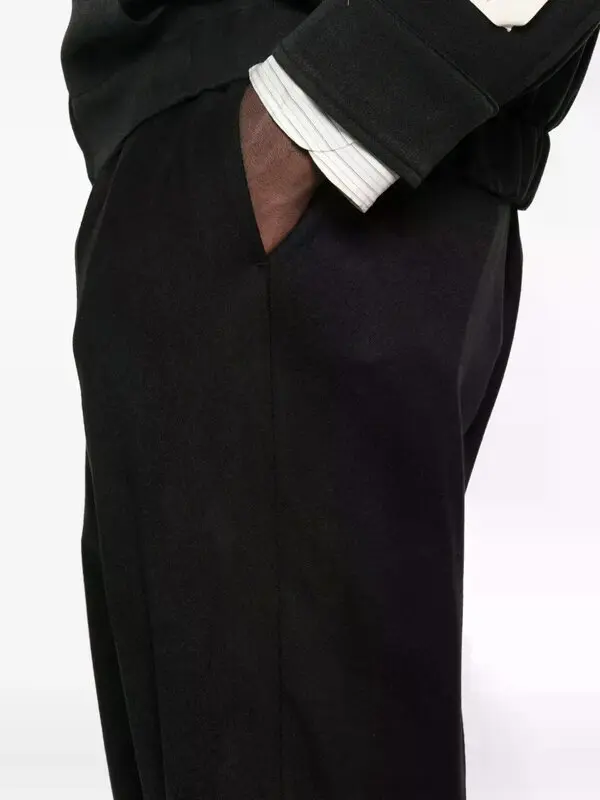 DELL'OGLIO Pleated Tailored Trousers - Black