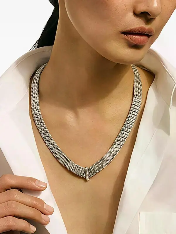 John Hardy Sterling Icon Link Diamond Chain Necklace
