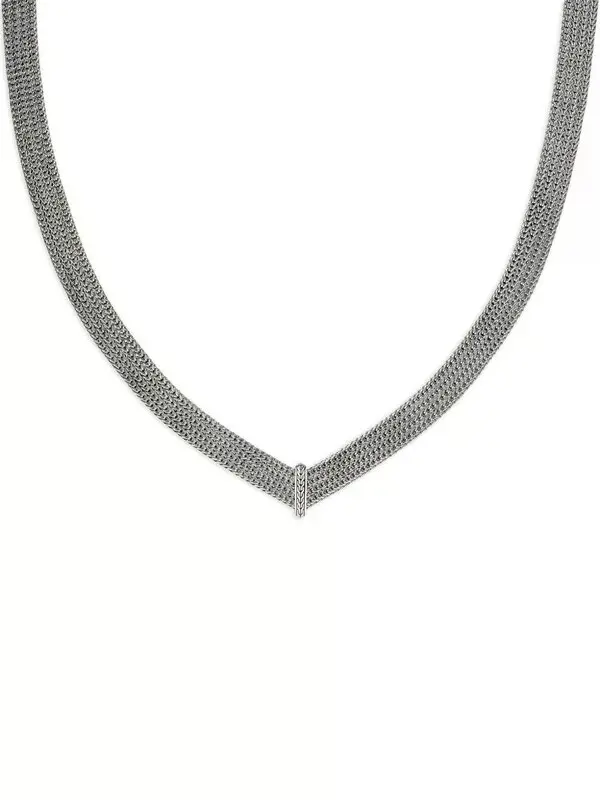 John Hardy Sterling Icon Link Diamond Chain Necklace