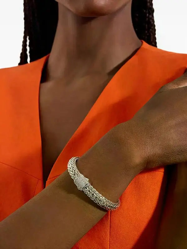 John Hardy Sterling Icon Diamond Bracelet - Silver