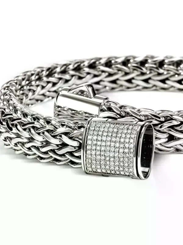 John Hardy Sterling Icon Diamond Bracelet - Silver