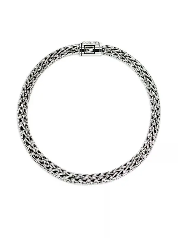 John Hardy Sterling Icon Diamond Bracelet