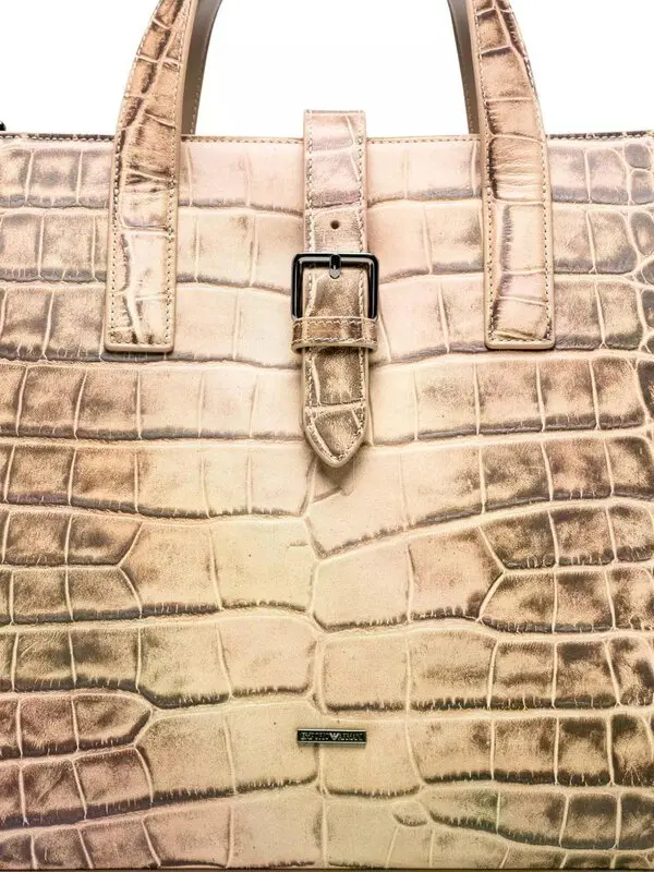 Emporio Armani Crocodile-effect Tote Bag