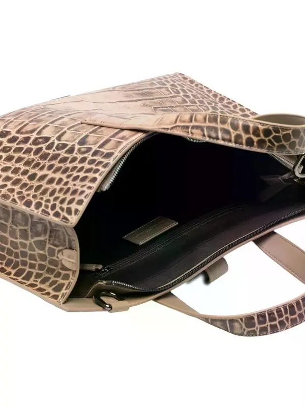 Emporio Armani Crocodile-effect Tote Bag