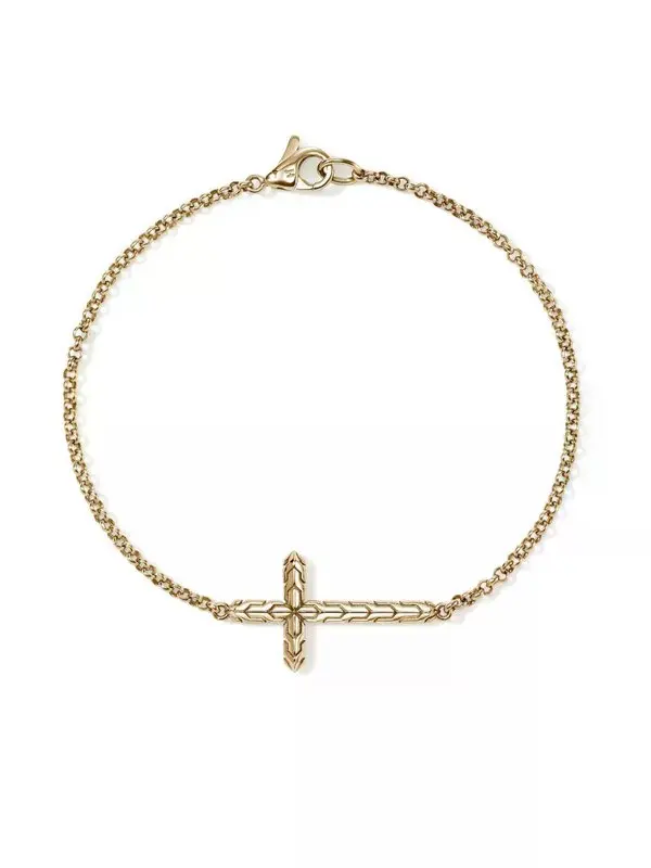 John Hardy 14k Yellow Essential Cross Bracelet - Gold