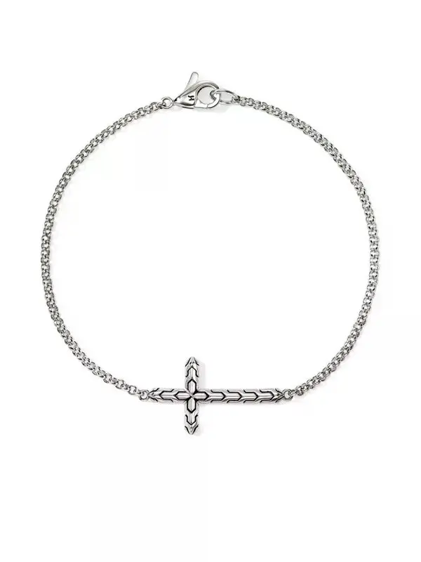 John Hardy Sterling Cross Bracelet - Silver