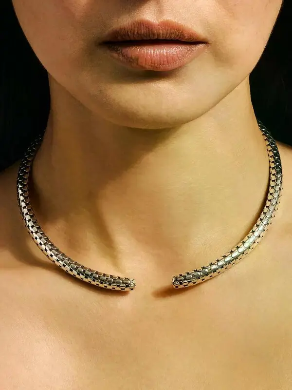 John Hardy Sterling Dot Collar Necklace - Silver