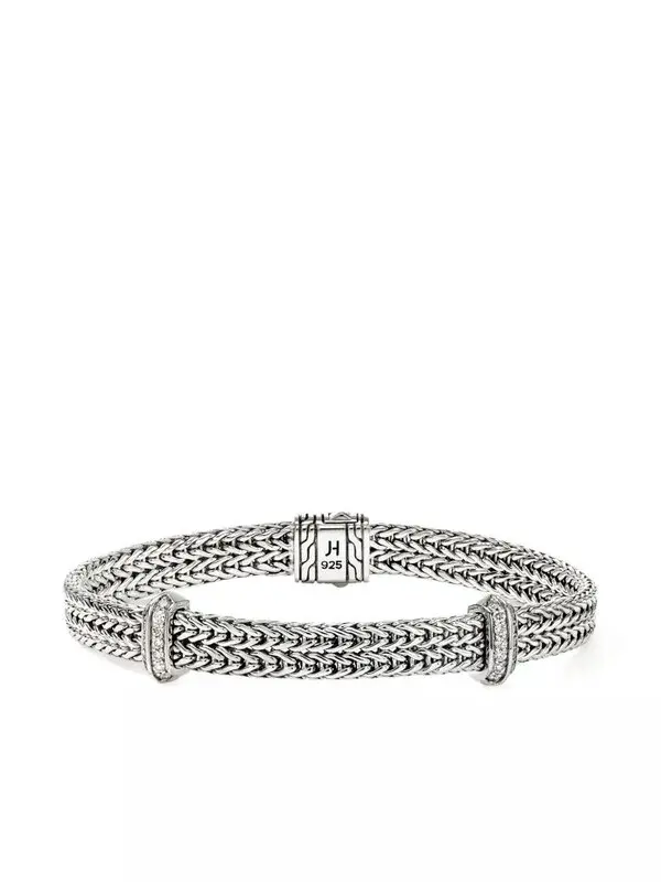 John Hardy Sterling Icon Link Diamond Bracelet - Silver