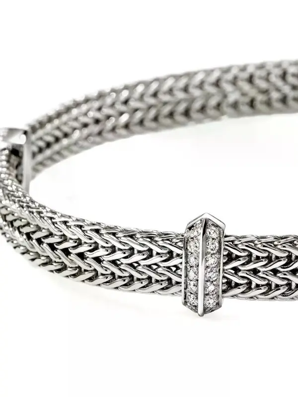 John Hardy Sterling Icon Link Diamond Bracelet - Silver