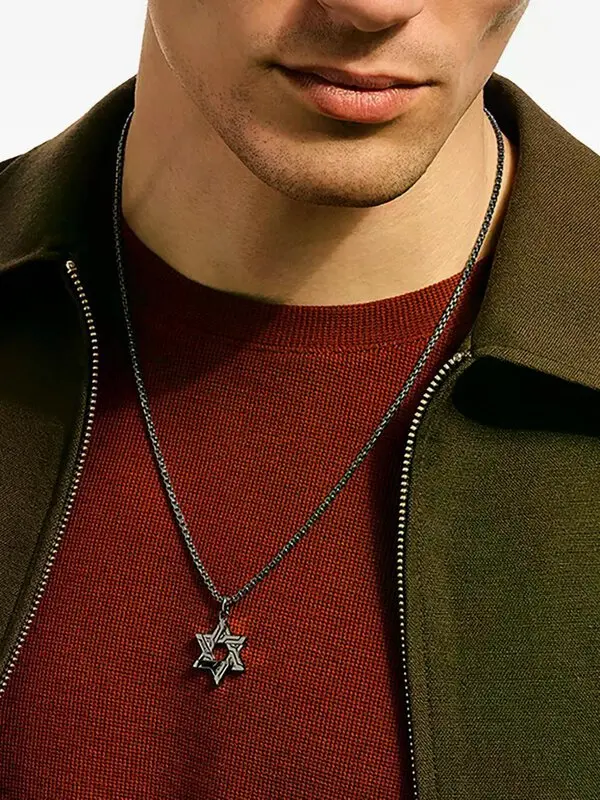John Hardy Silver Star Of David Pendant Necklace - Grey