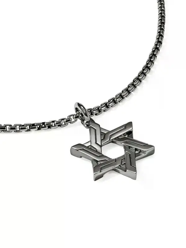 John Hardy Silver Star Of David Pendant Necklace - Grey