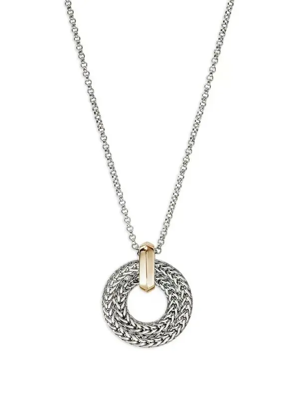 John Hardy Sterling And 14k Yellow Gold Icon Link Pendant Necklace - Silver