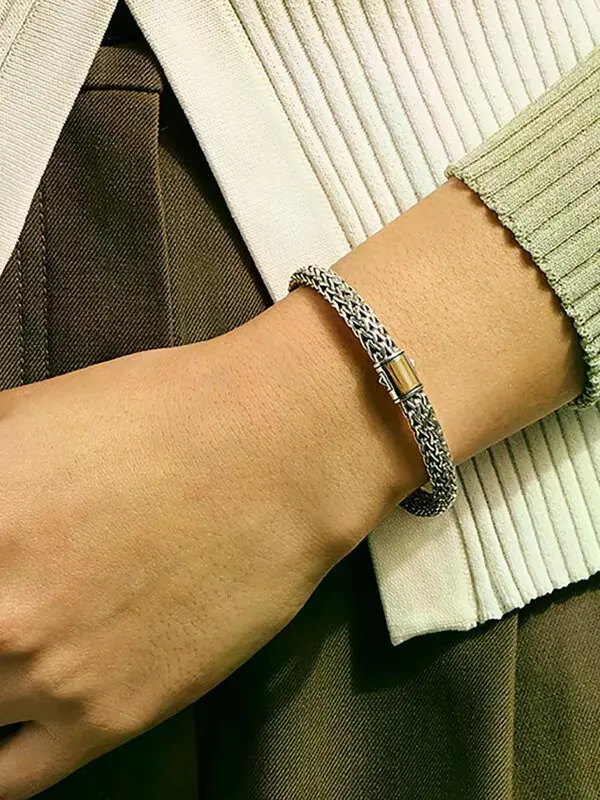 John Hardy 14k Yellow Gold And Sterling Icon Bracelet