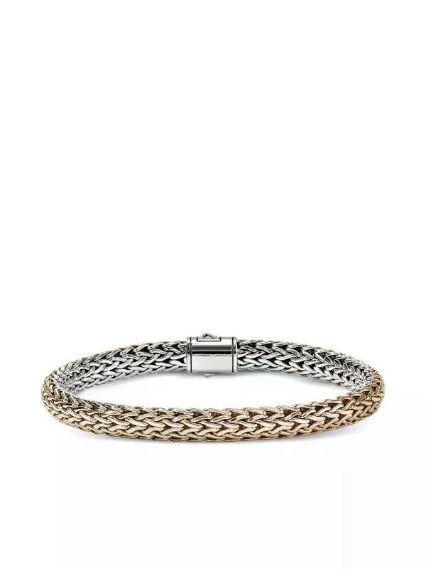 John Hardy Sterling Silver And 14k Yellow Icon Diamond Bracelet - Gold