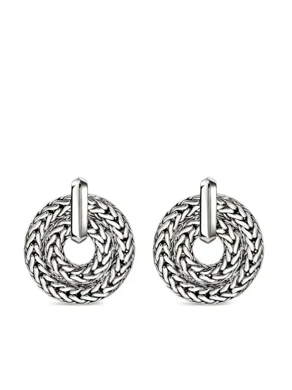 John Hardy Sterling Icon Link Earrings - Silver