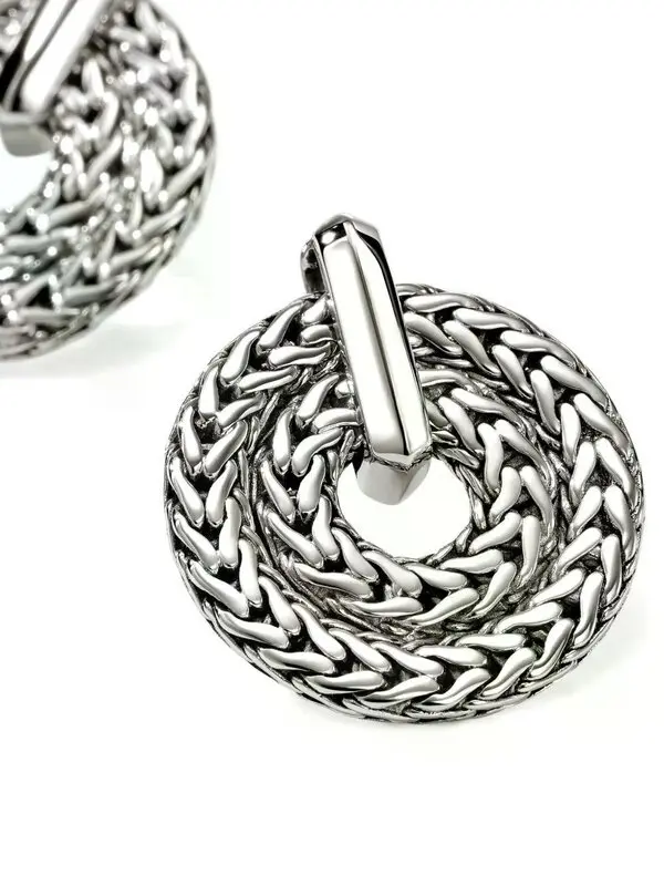 John Hardy Sterling Icon Link Earrings - Silver