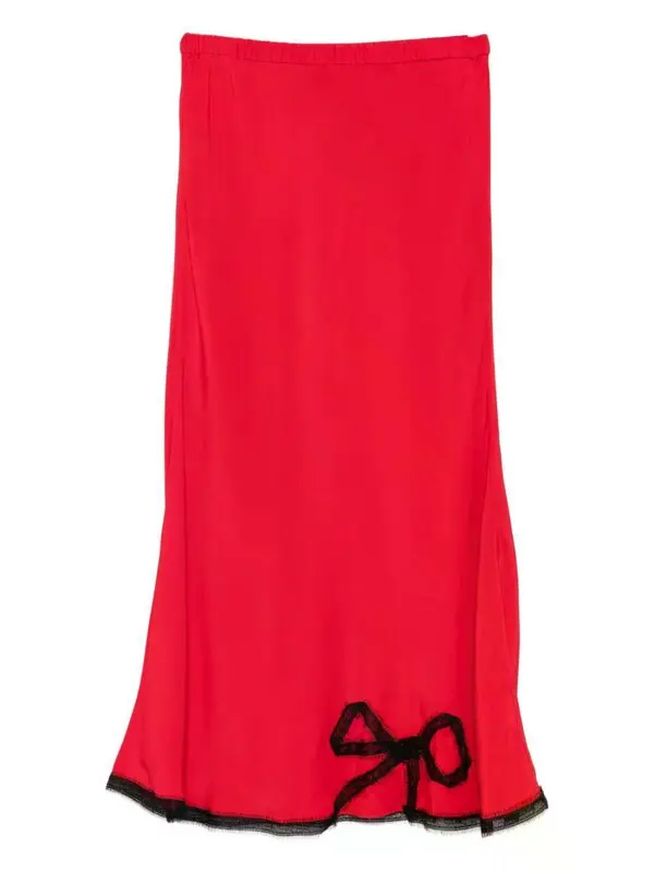 Rochas Bow-trim Midi Skirt
