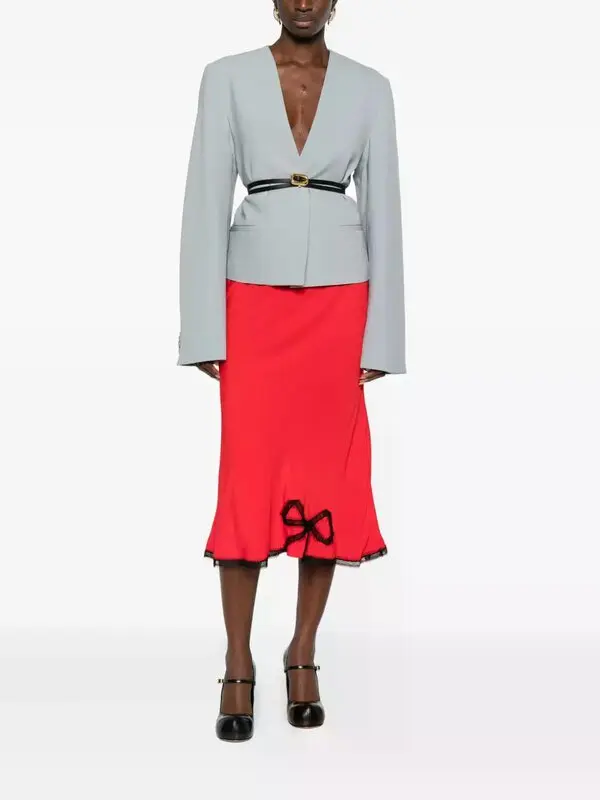 Rochas Bow-trim Midi Skirt