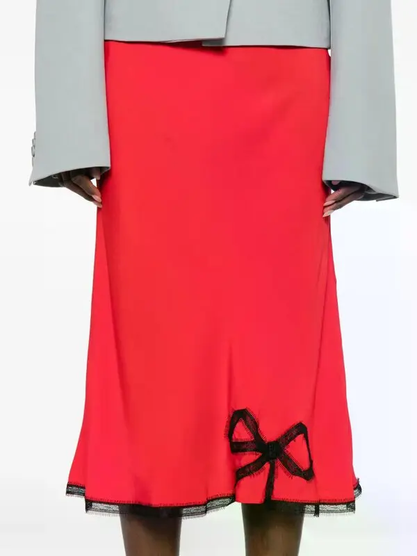 Rochas Bow-trim Midi Skirt