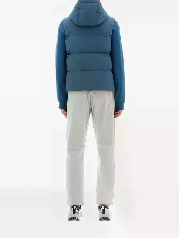 Herno Hooded Zip Gilet - Blue