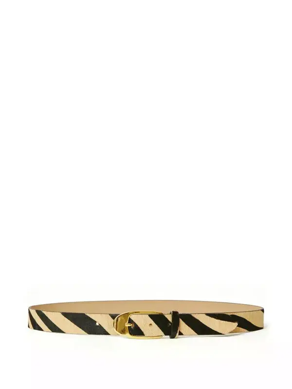 B-low The Belt Zebra-print Calf-hair Belt - Neutrals