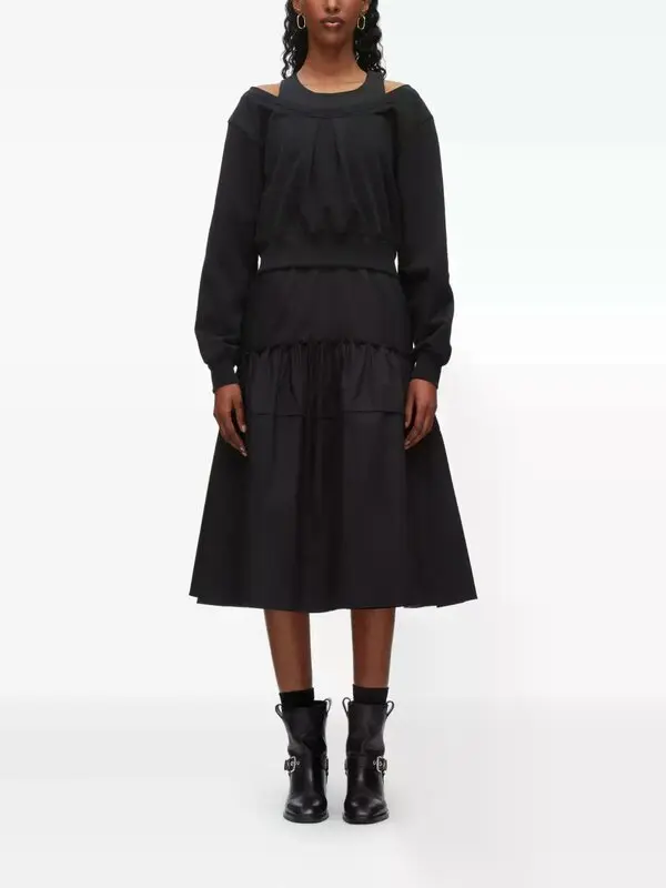 3.1 Phillip Lim Tiered Cold-shoulder Midi Dress