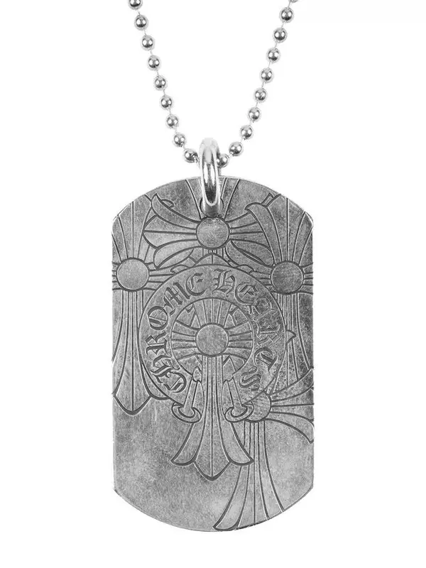 Chrome Hearts Cemetery Dog Tag Pendant Necklace