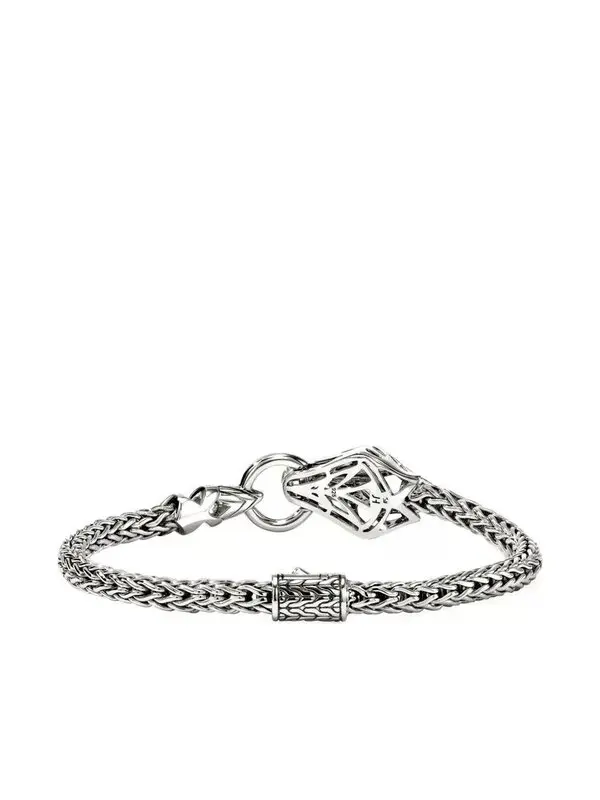 John Hardy Sterling Naga Diamond And Sapphire Bracelet